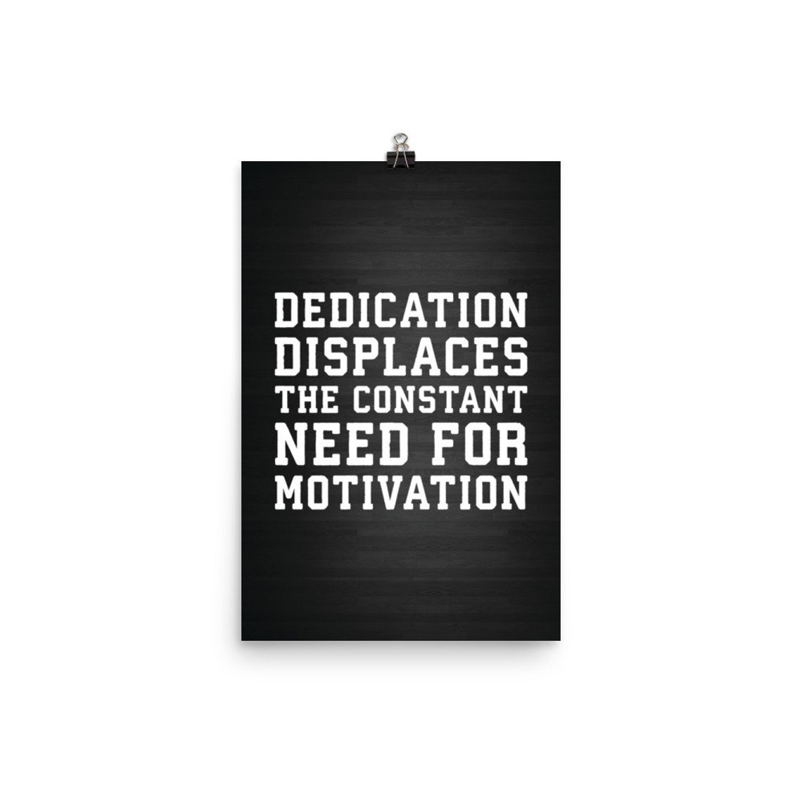 Dedication vs Motivation Gym Poster Motivational Prints | Etsy
