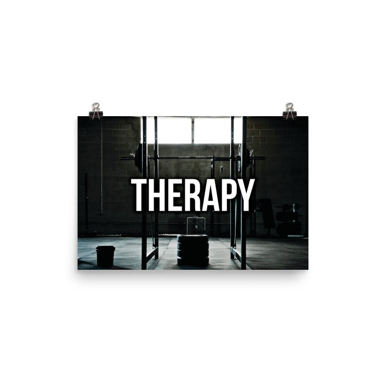 Therapy Gym Poster Motivational Prints Gift for | Etsy