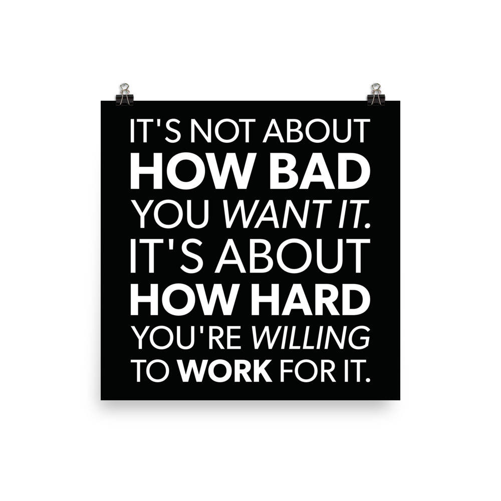 Work Hard Gym Poster Motivational Prints Gift for | Etsy