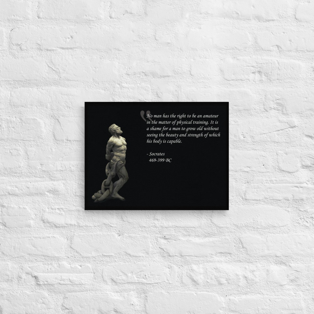 Strength & Beauty Socrates Gym Poster Canvas Motivational - Etsy