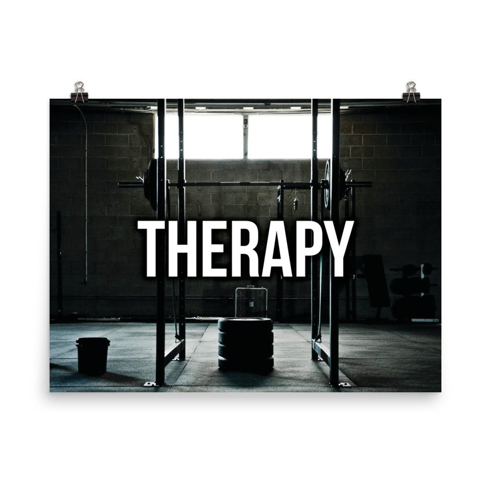 Therapy Gym Poster Motivational Prints Gift For | Etsy