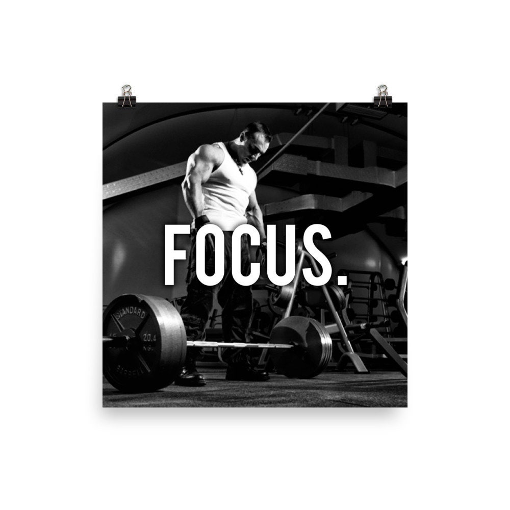 FOCUS Gym Poster Motivational Prints Gift for | Etsy