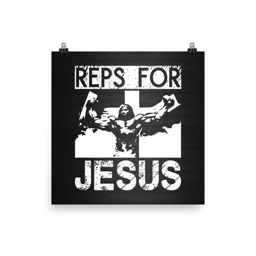 Reps For Jesus Gym Poster Motivational Prints Gift For | Etsy
