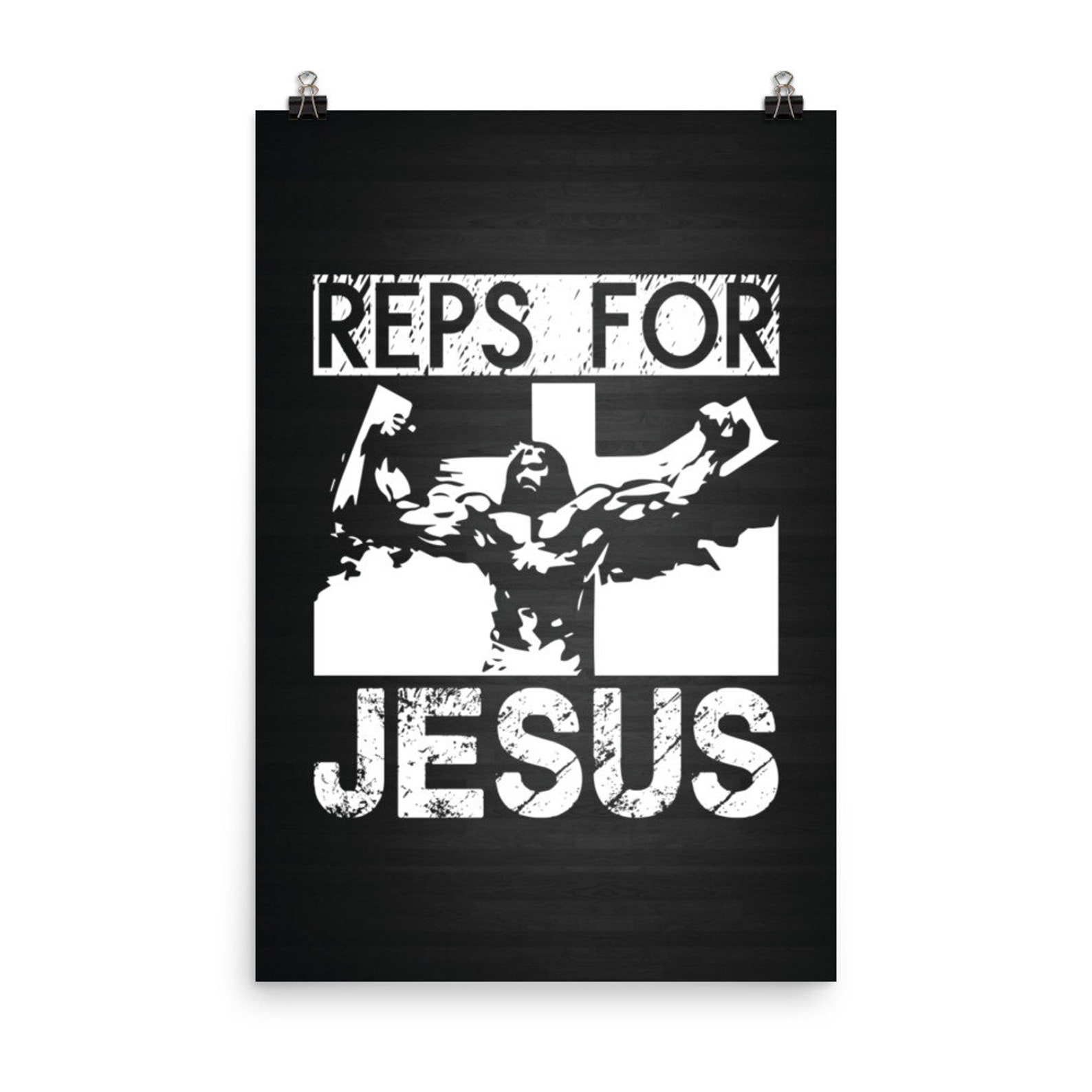 Reps For Jesus Gym Poster Motivational Prints Gift For | Etsy