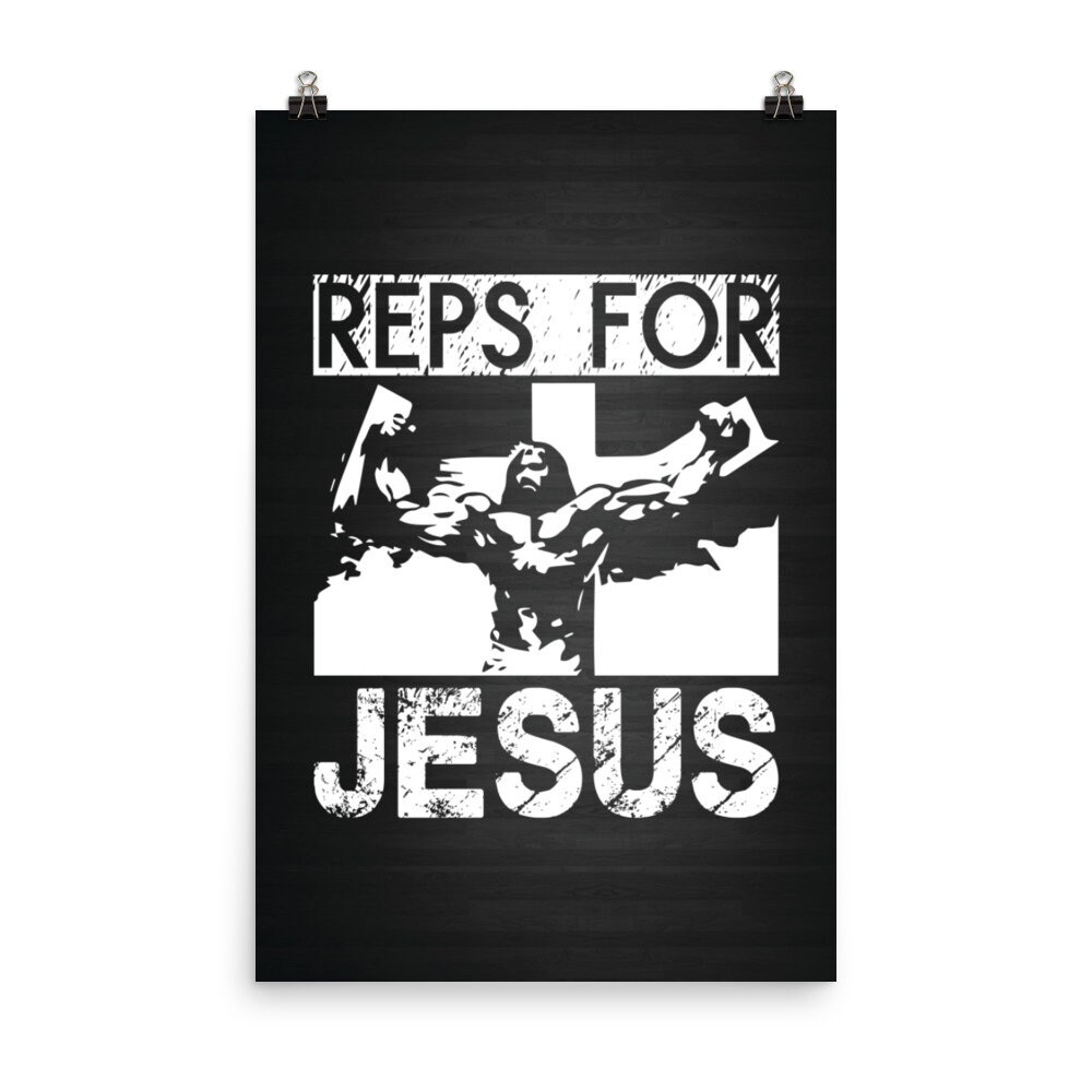 Reps For Jesus Gym Poster Motivational Prints Gift For | Etsy