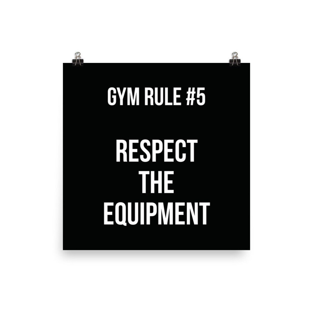 Gym Rule #5 - Gym Poster, Motivational Prints, Gift for Bodybuilding ...