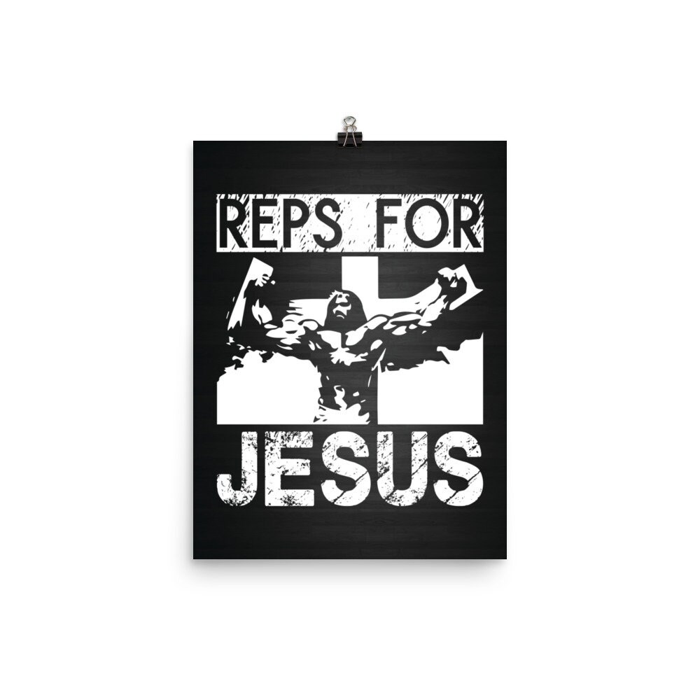 Reps For Jesus Gym Poster Motivational Prints Gift For | Etsy