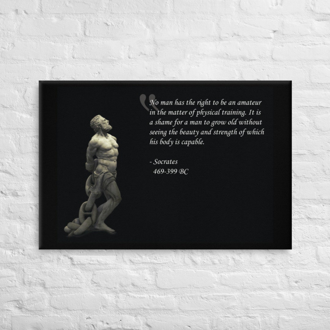 Strength & Beauty, Socrates, Gym Poster, Canvas, Motivational Prints ...