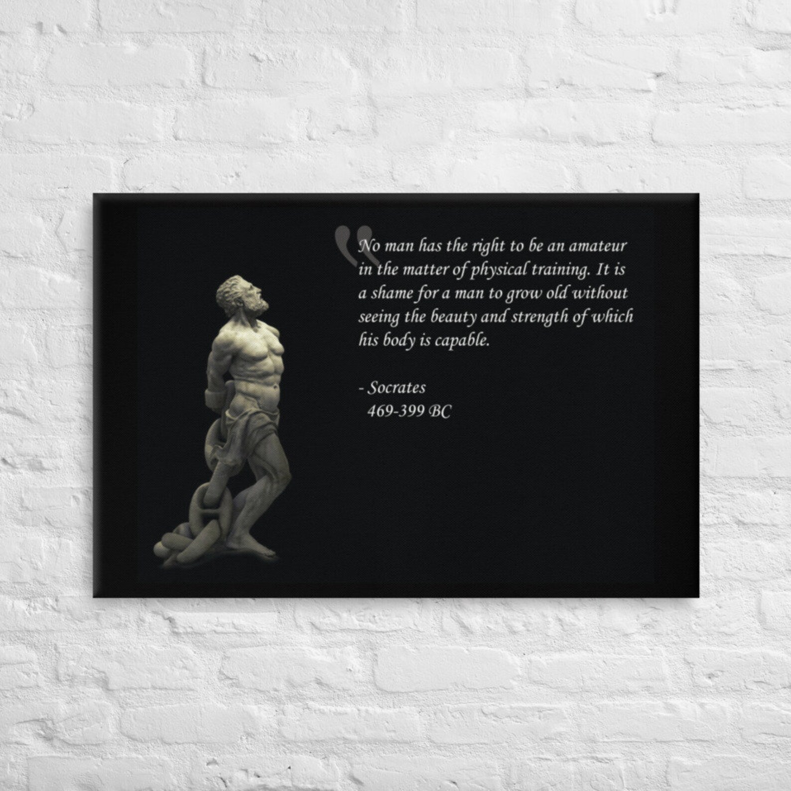 Strength & Beauty Socrates Gym Poster Canvas Motivational - Etsy