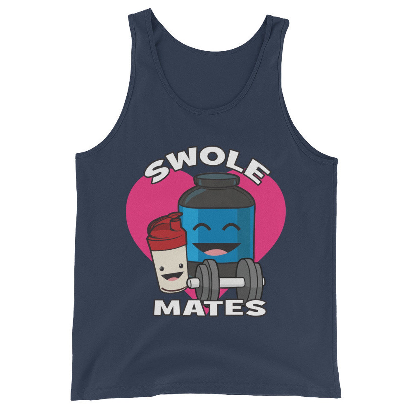 Swole Mates Kawaii Cute Funny Cartoon Protein Shake - Etsy