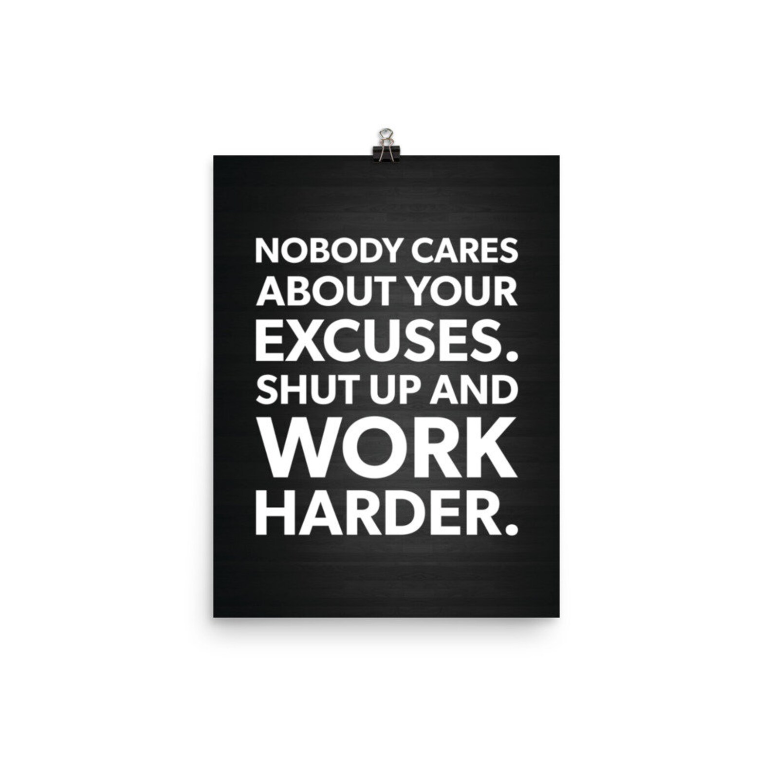 Nobody Cares Work Harder Gym Poster Motivational Prints - Etsy