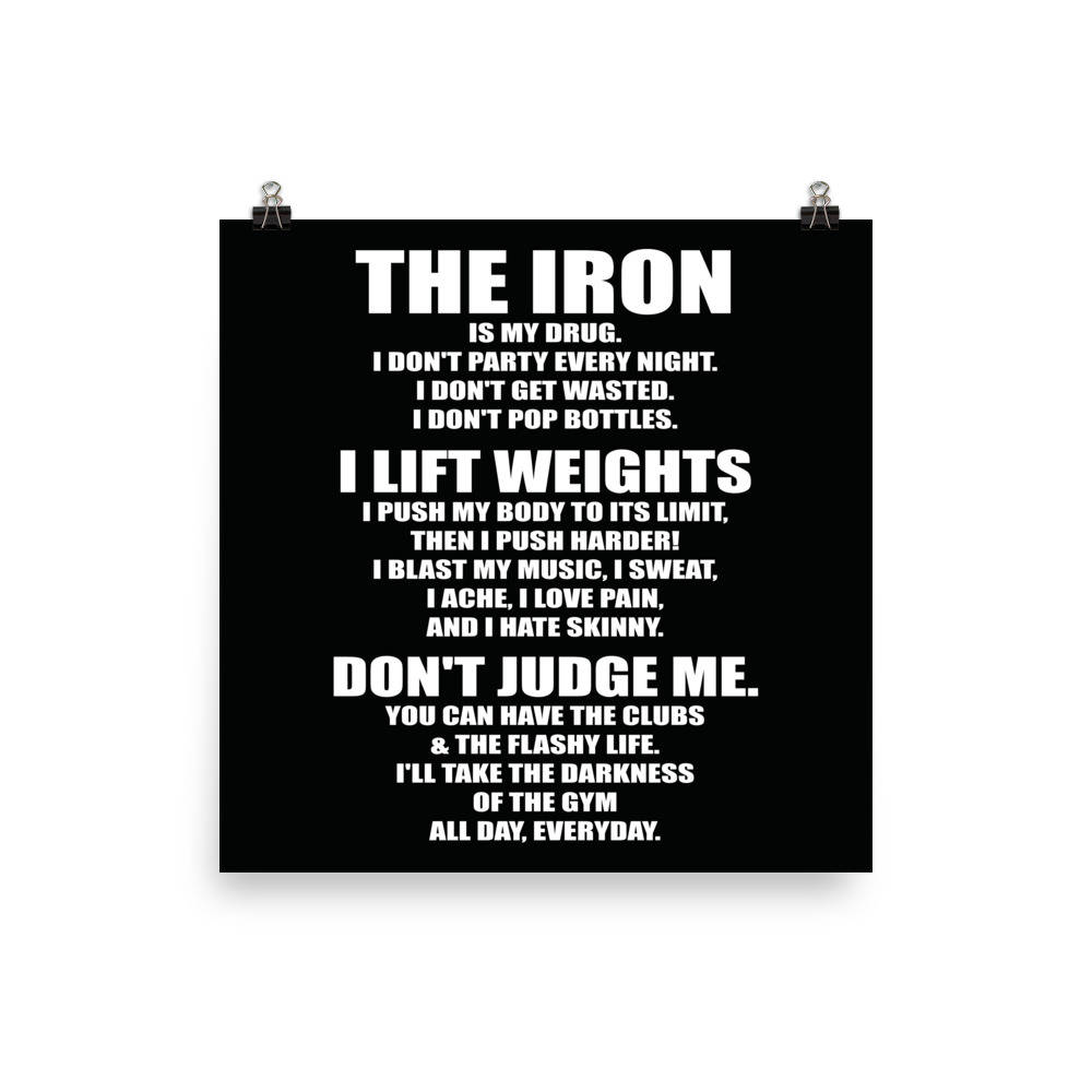 The Iron Gym Poster Motivational Prints Gift for | Etsy