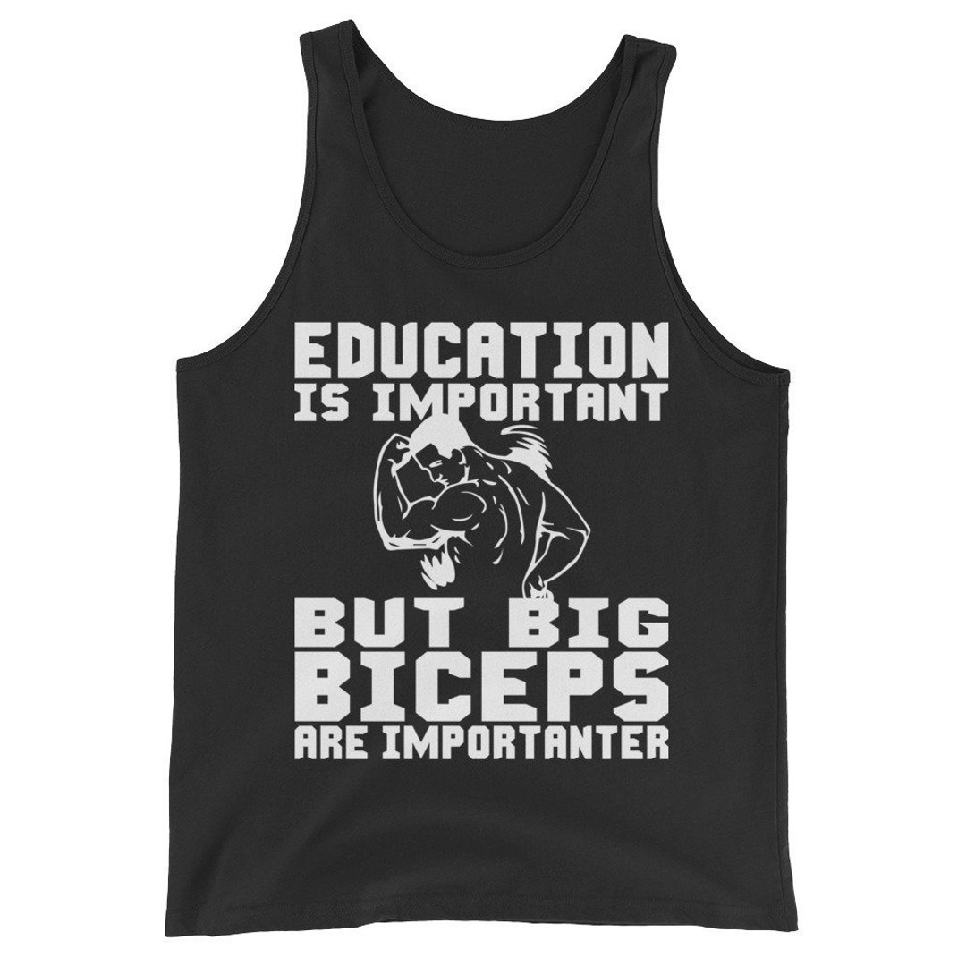 Big Biceps Importanter Than Education, Funny, Gift for Bodybuilding ...