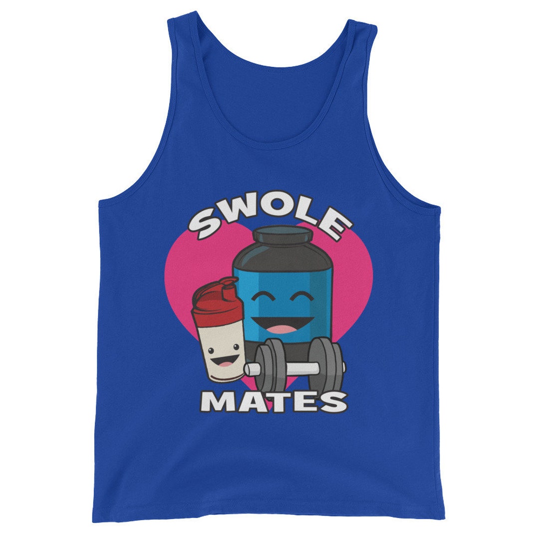 Swole Mates, Kawaii, Cute, Funny, Cartoon, Protein Shake, Bodybuilding ...