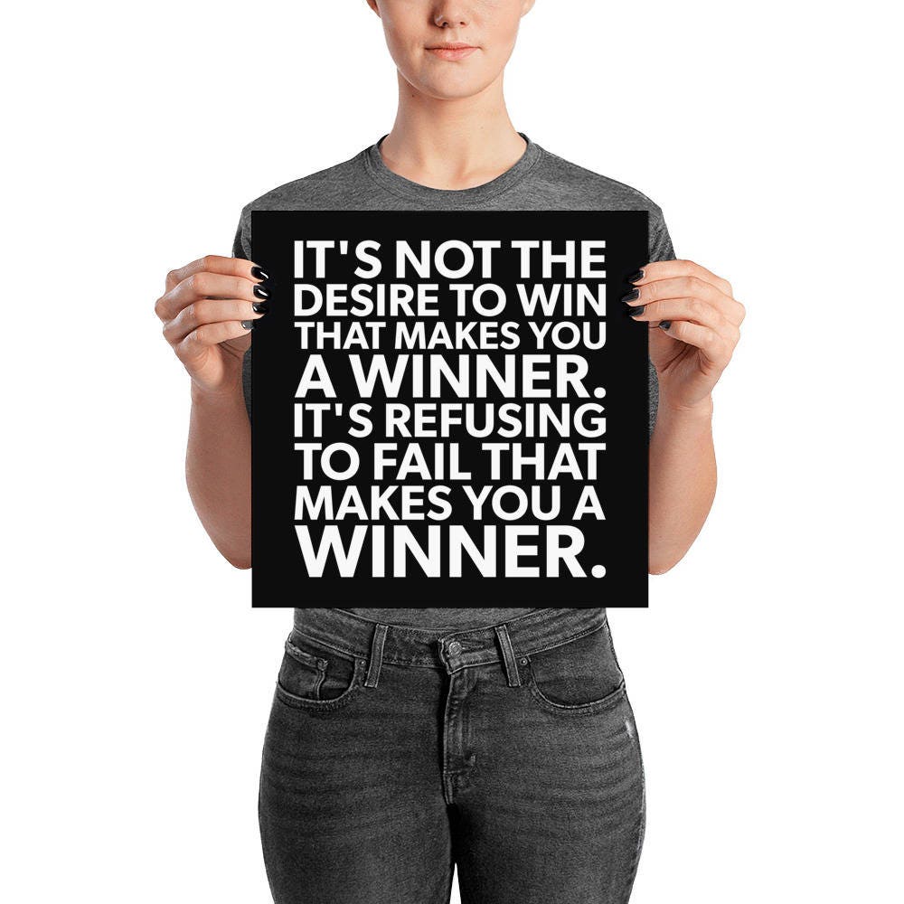 Winner Gym Poster Motivational Prints Gift for | Etsy