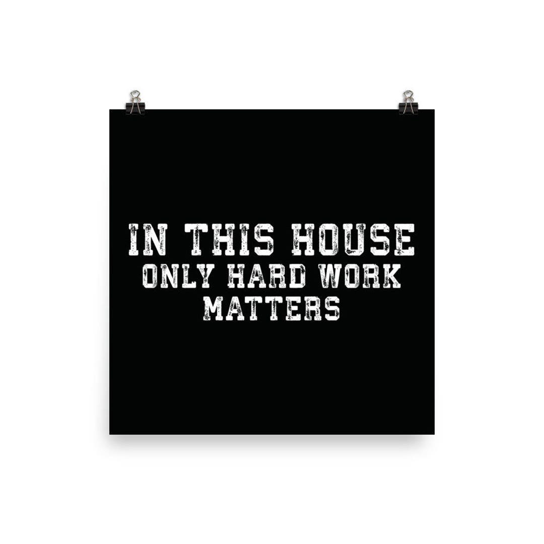 Only Hard Work Matters, Gym Poster, Motivational Prints, Gift for ...
