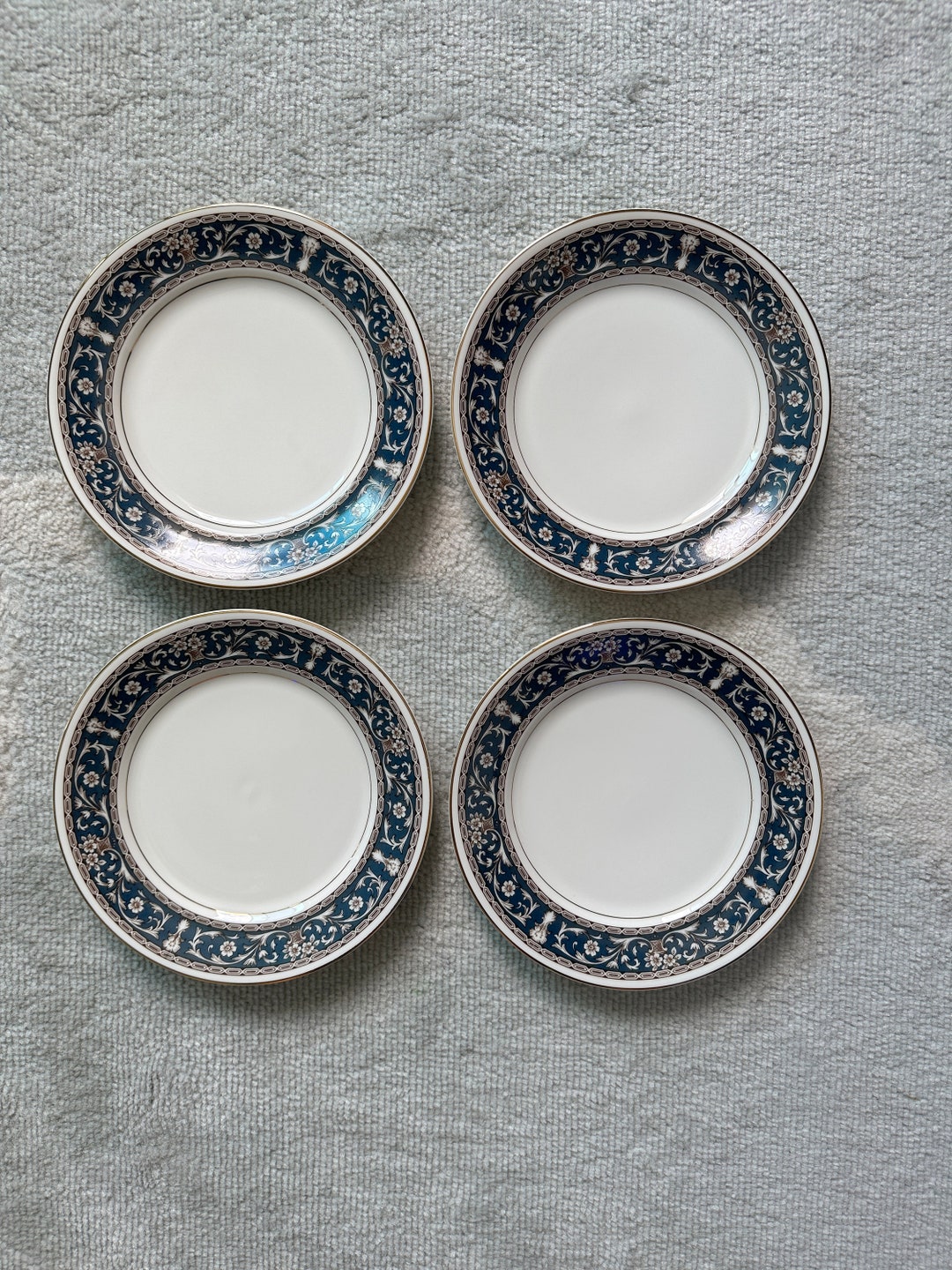 4 Mikasa Petite Bone China Salad Plates Markham Pattern - Etsy