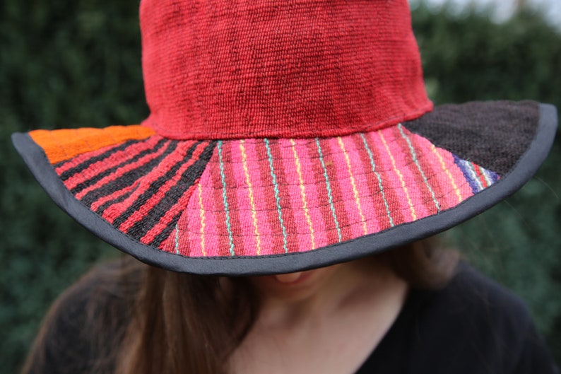 Hippie Bucket Fedora Patchwork Hat Reversible Hippie Festival - Etsy