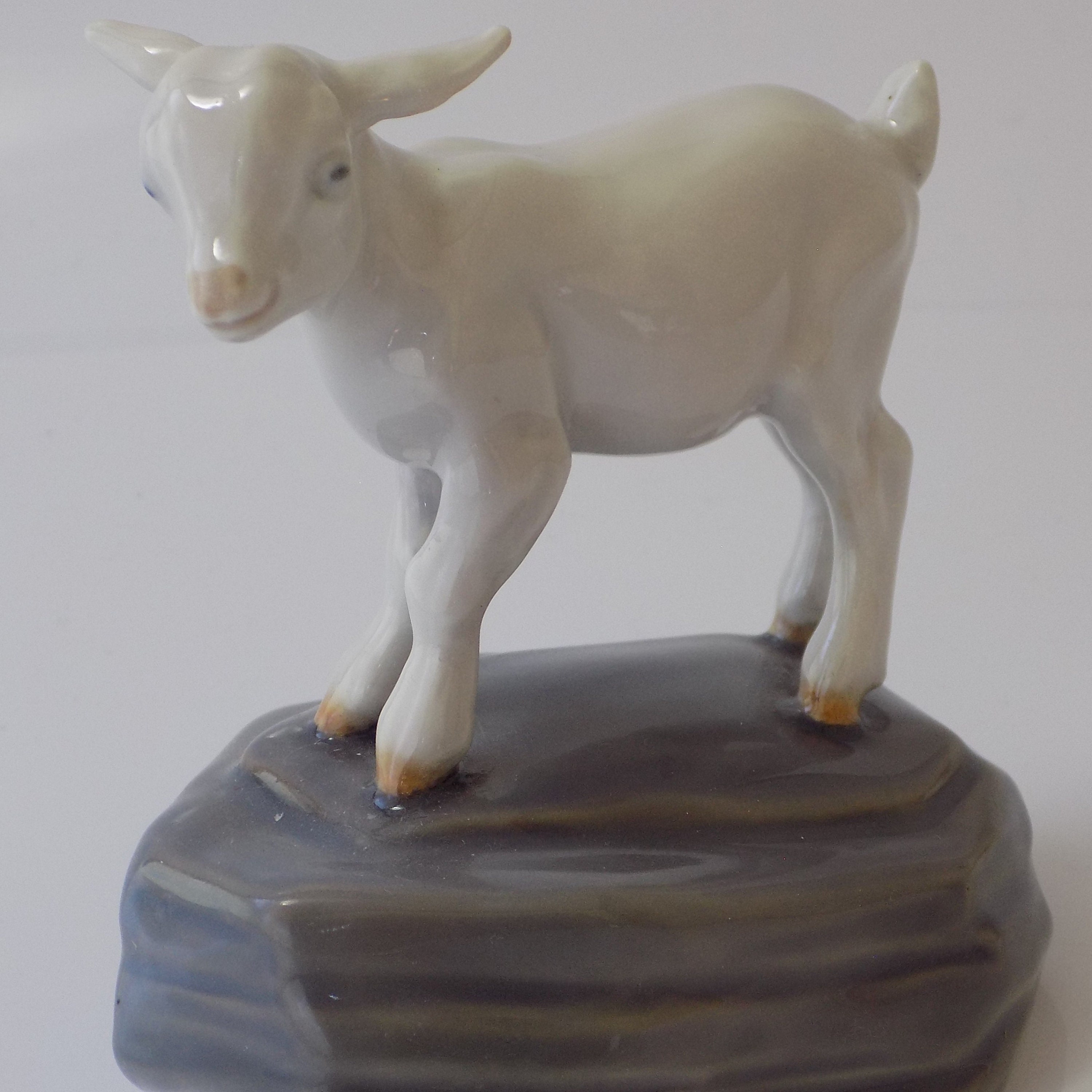 Royal Copenhagen Porcelain Goat Kid on Rock Handpainted - Etsy