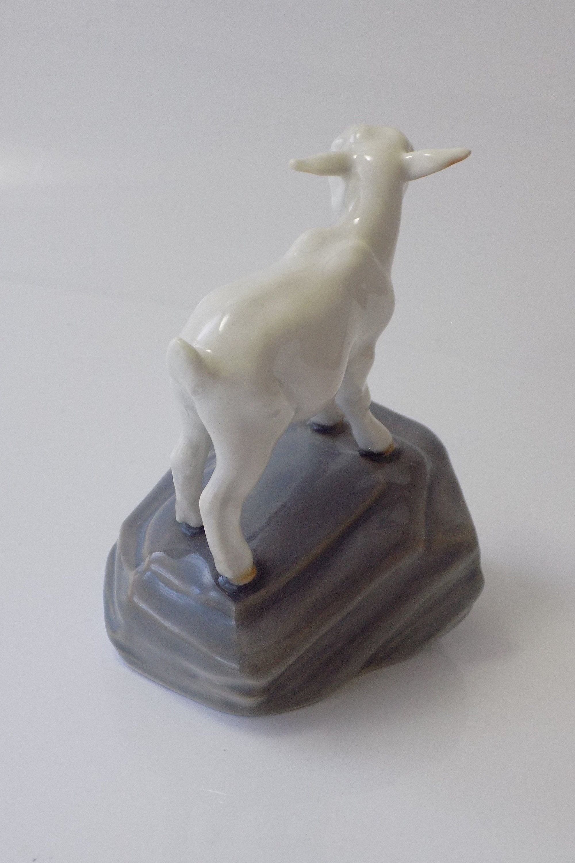 Royal Copenhagen Porcelain Goat Kid on Rock Handpainted - Etsy