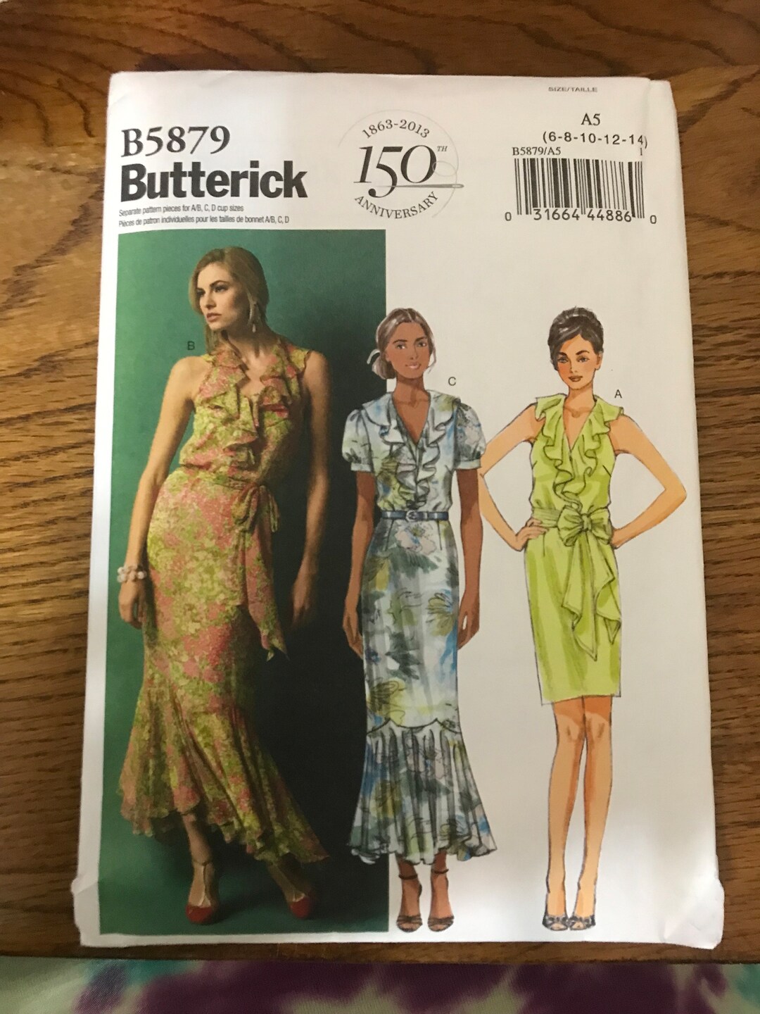 Butterick Sewing Pattern B5879, Ladies Dresses, 150th Anniversary ...
