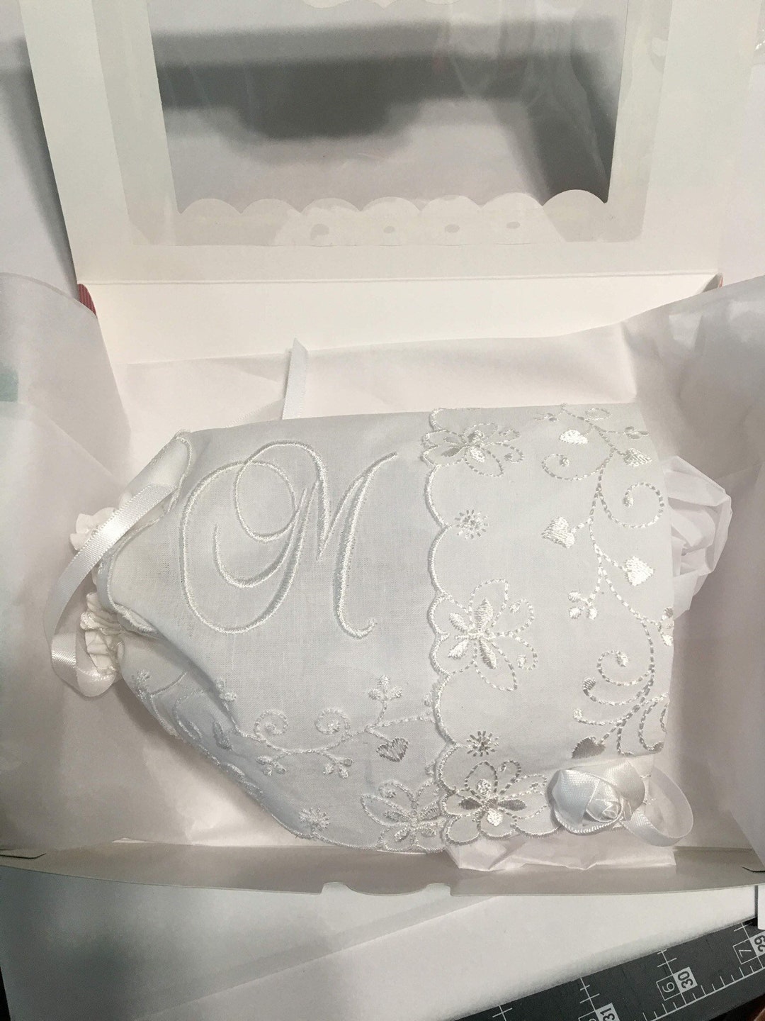 Monogrammed Handkerchief Baby Bonnet With Poem, Magic Baby Bonnet ...