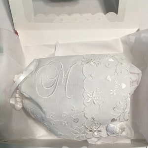 Monogrammed Handkerchief Baby Bonnet With Poem, Magic Baby Bonnet ...