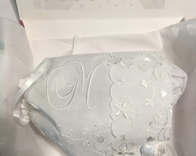 Monogrammed Handkerchief Baby Bonnet With Poem, Magic Baby Bonnet ...