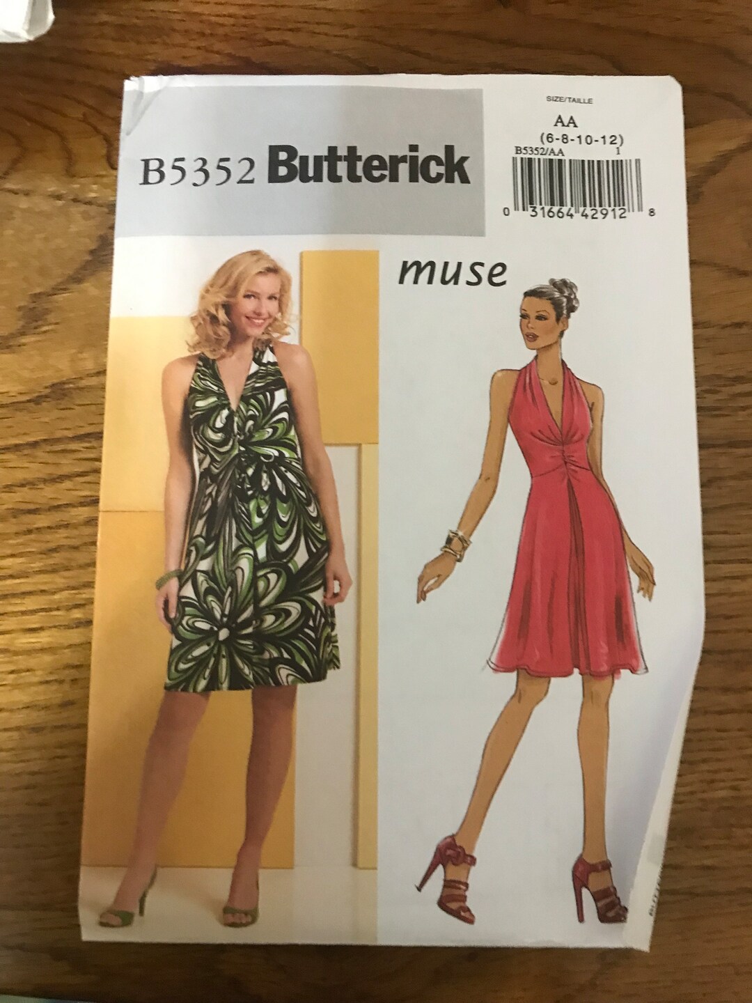 Butterick Sewing Pattern B5352, Ladies Halter Dresses, Muse Collection ...