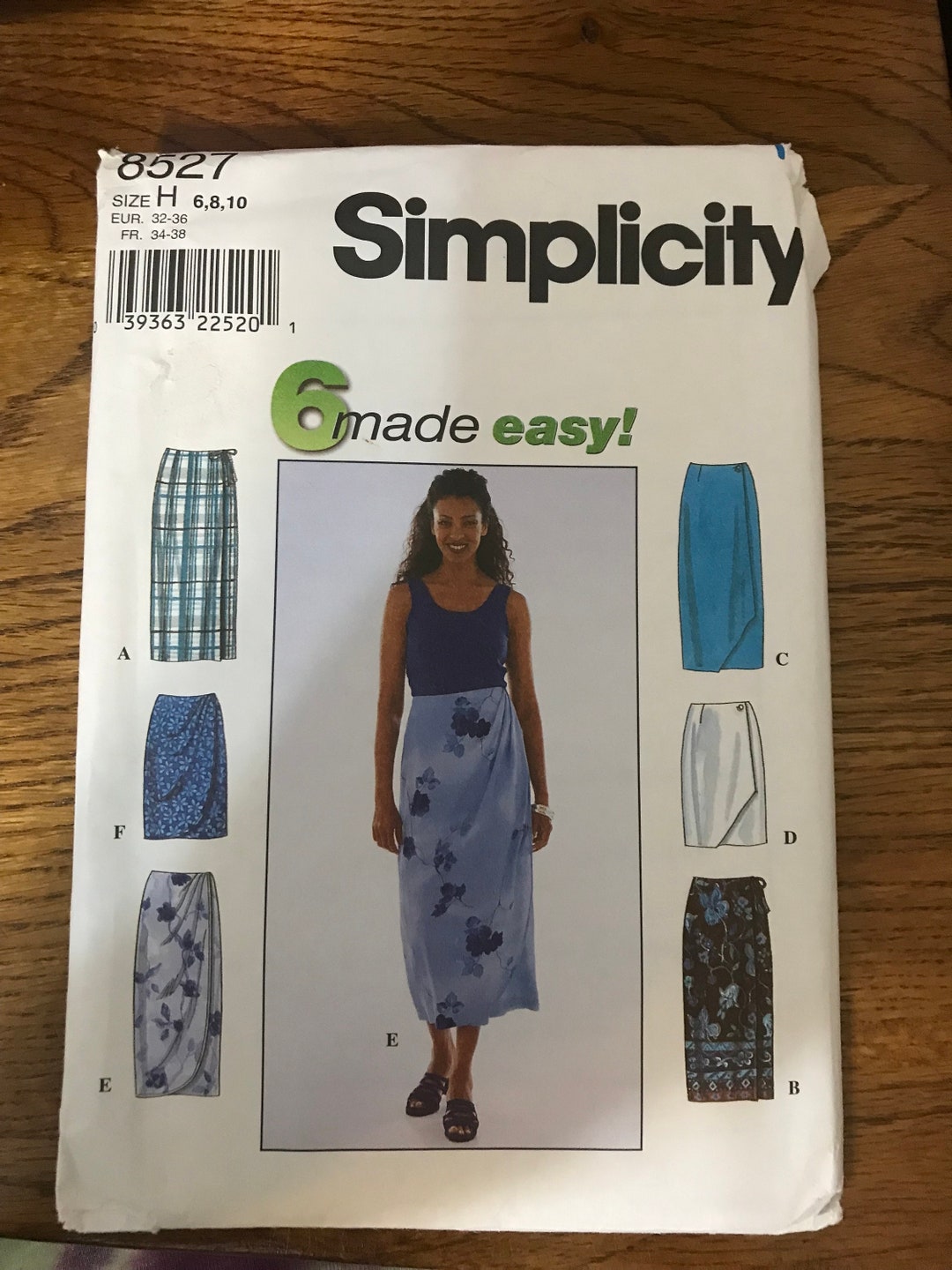 Simplicity Sewing Pattern 8527, Vintage Wrap Skirts, Sizes 6,8,10 ...