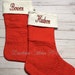 Personalized Red Quilted Christmas Stocking, Heirloom Quilted Christmas ...