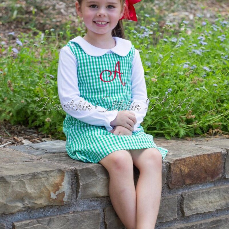Green Gingham Dress - Etsy