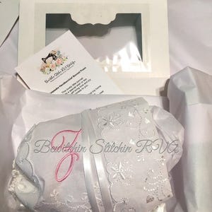 Monogrammed Handkerchief Baby Bonnet With Poem, Magic Baby Bonnet ...