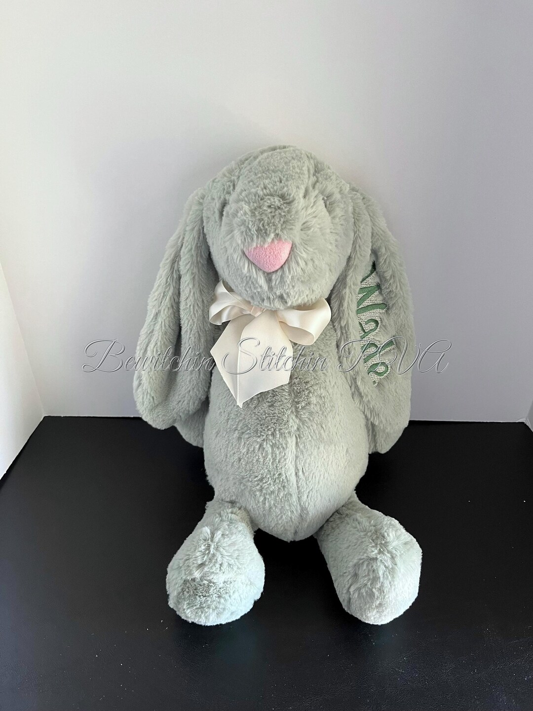 Personalized Plush Easter Bunny, 16” Size, Ivory, Pink, Blue, Purple ...