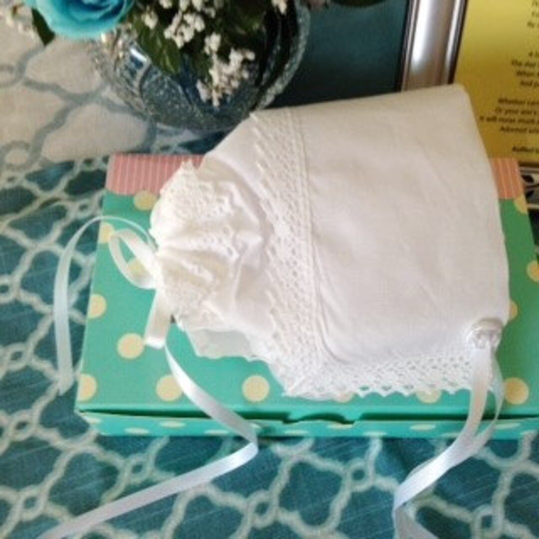 Personalized Handkerchief Baby Bonnet With Poem, Magic Baby Bonnet ...