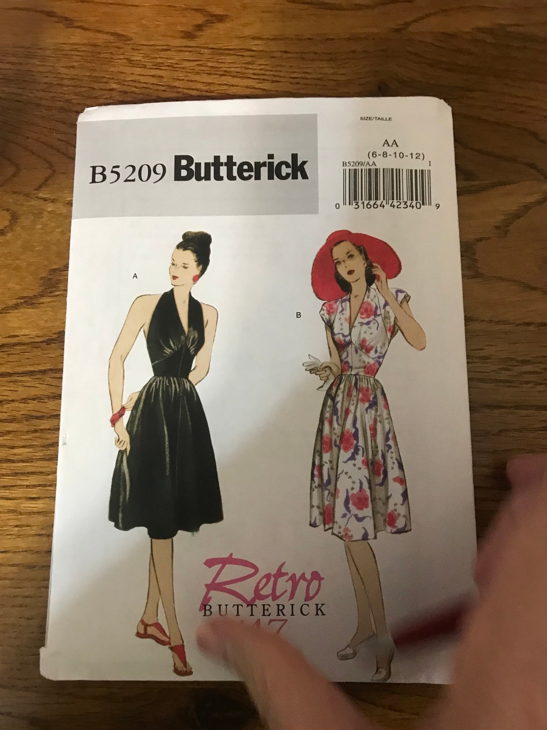 Butterick Sewing Pattern B5209, Retro 47 Ladies Day to Evening Dresses ...