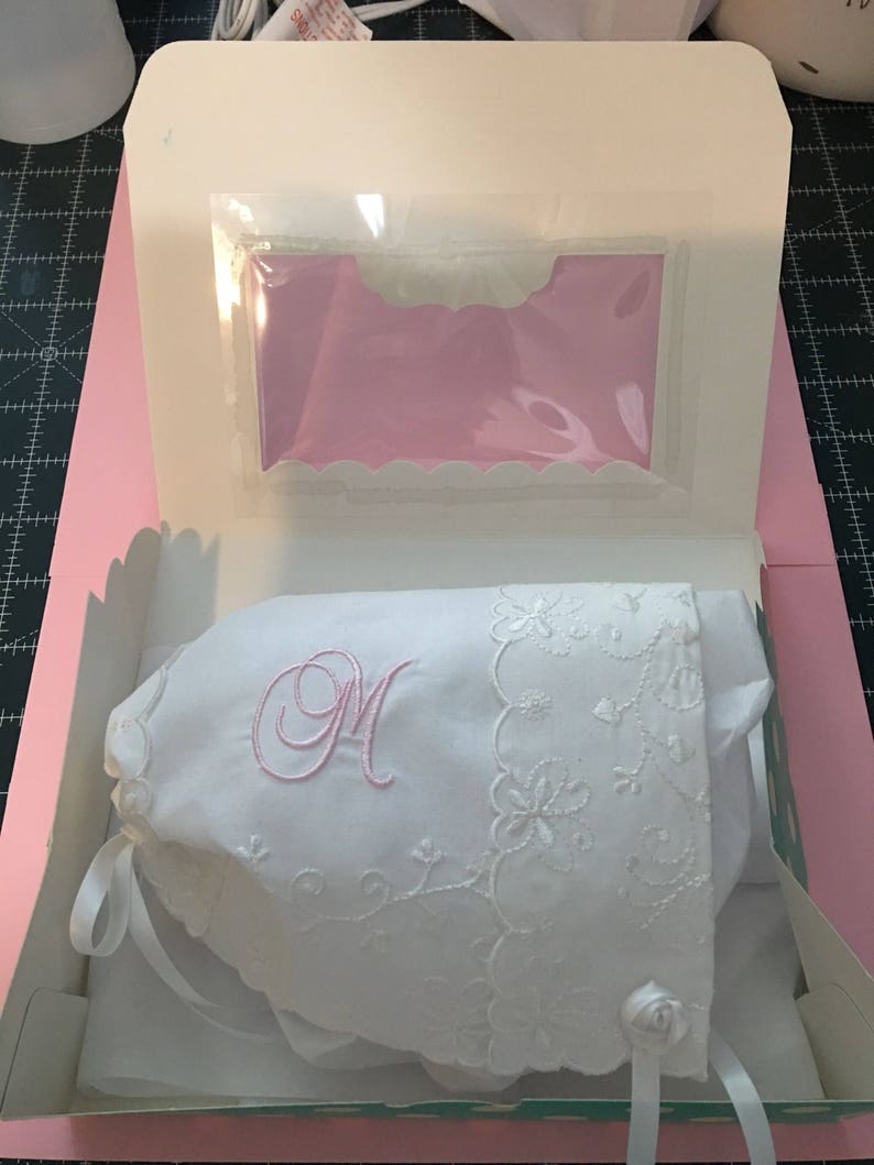 Personalized Handkerchief Baby Bonnet With Poem Magic Baby - Etsy