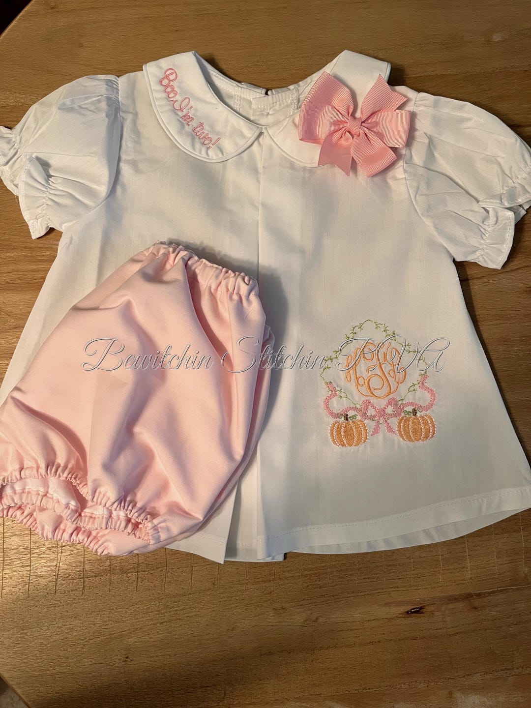 Personalized Girls Peter Pan Collar Shirt W Bloomers, Baby and Toddler ...