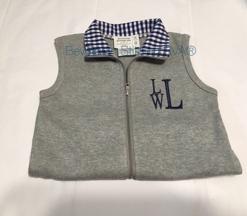 Personalized Child Zip Front Vest Boys Vest Toddler Vest - Etsy