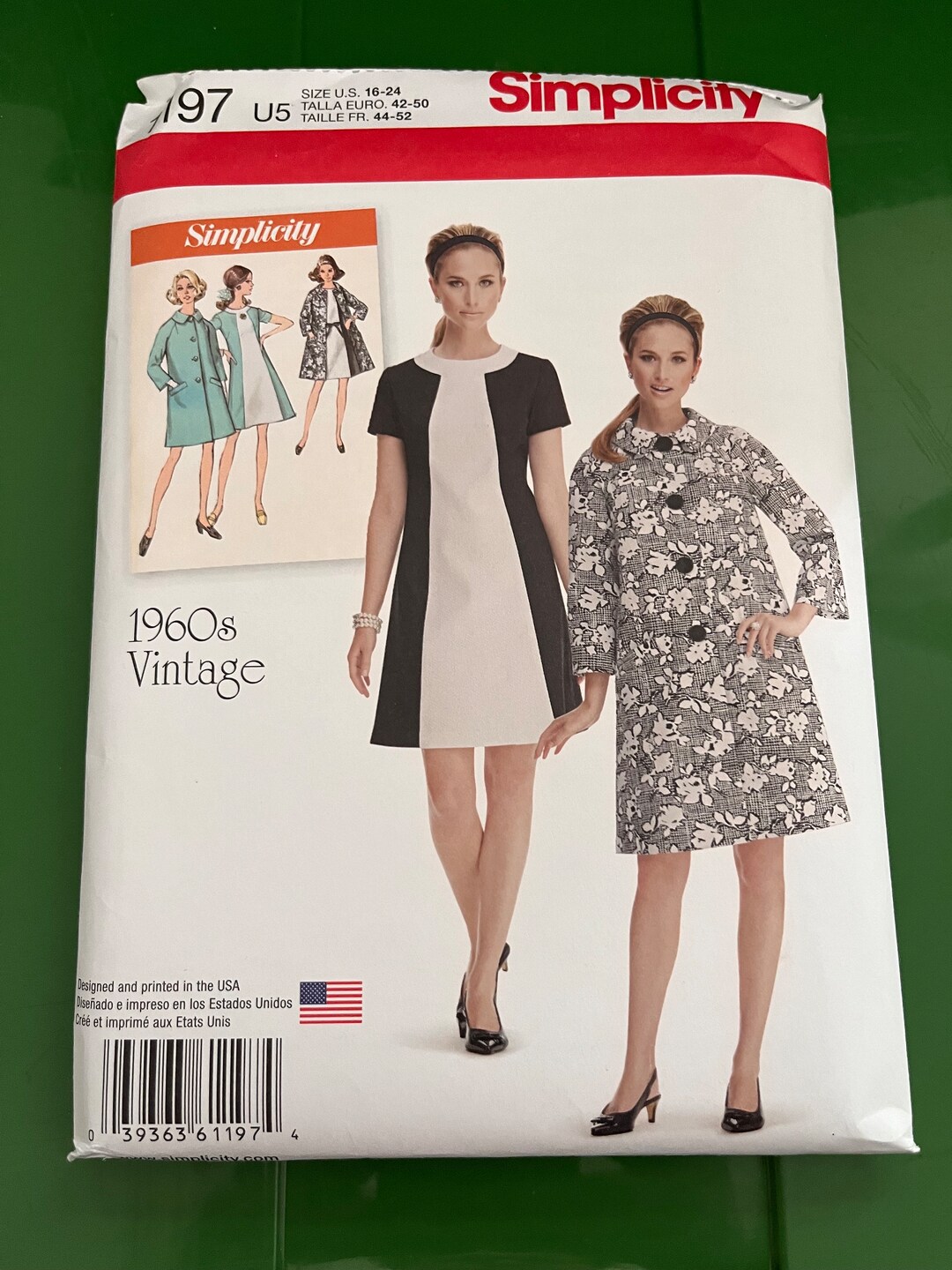 Simplicity 1197 1960’s Vintage Color Blocked A-line Sleeveless Sheath ...