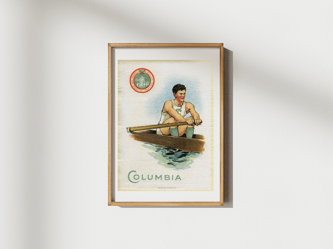 Digital Print Columbia University Tobacco Silk Rowing Crew Coxswain ...