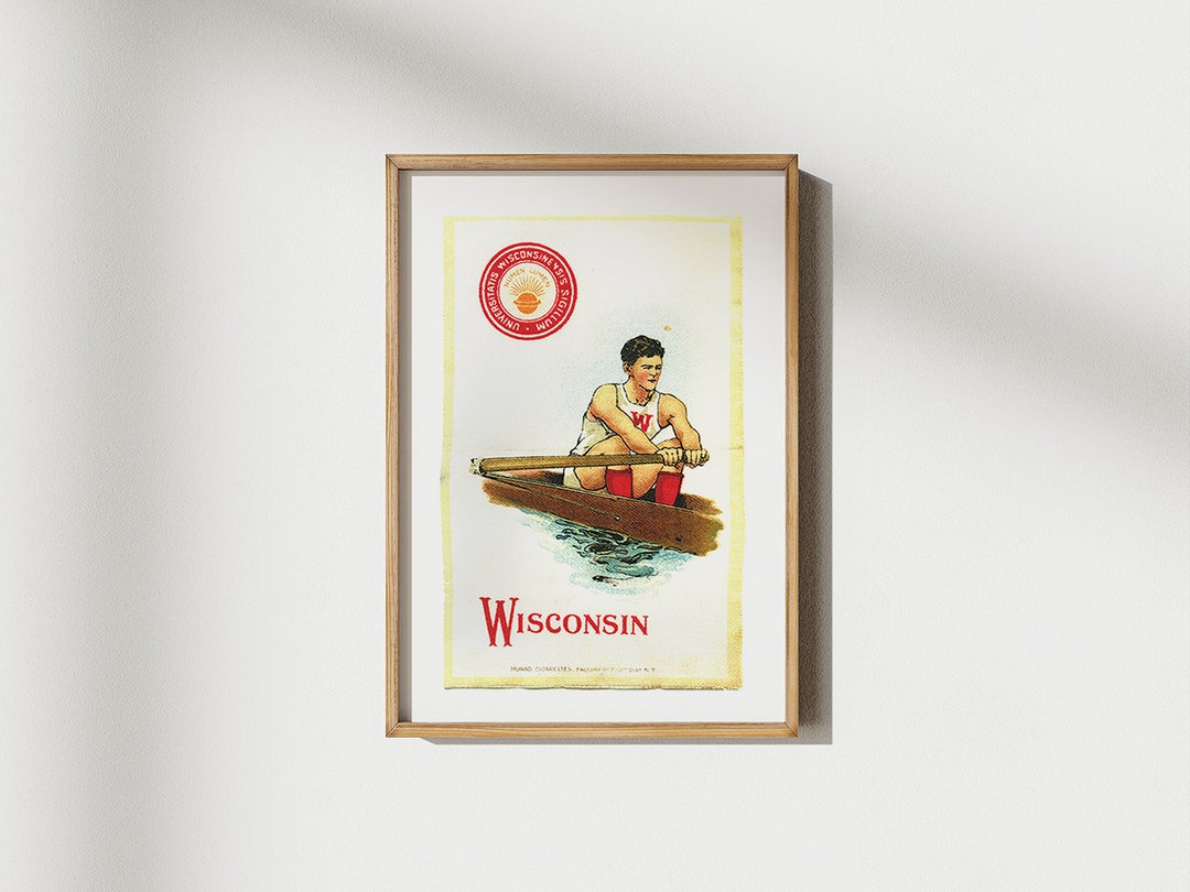 Digital Print Wisconsin University Tobacco Silk Rowing Crew Coxswain ...