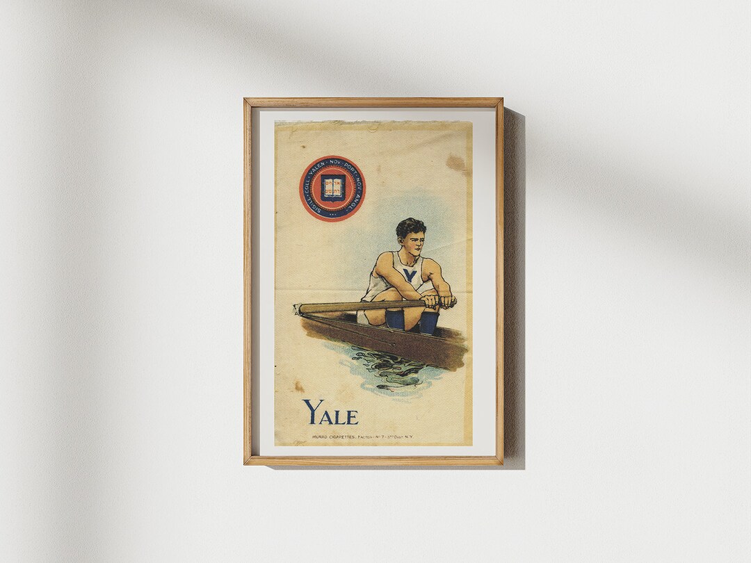 Digital Print Yale College Tobacco Silk Rowing Crew Coxswain Regatta ...