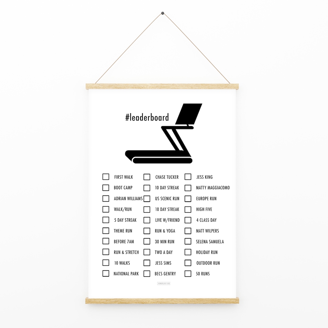 Customized Treadmill Poster Bucket List - Etsy