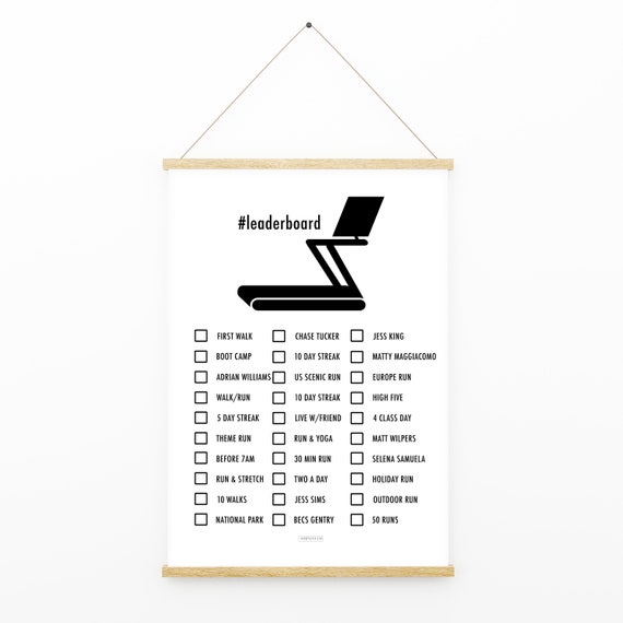 Customized Treadmill Poster Bucket List | Etsy