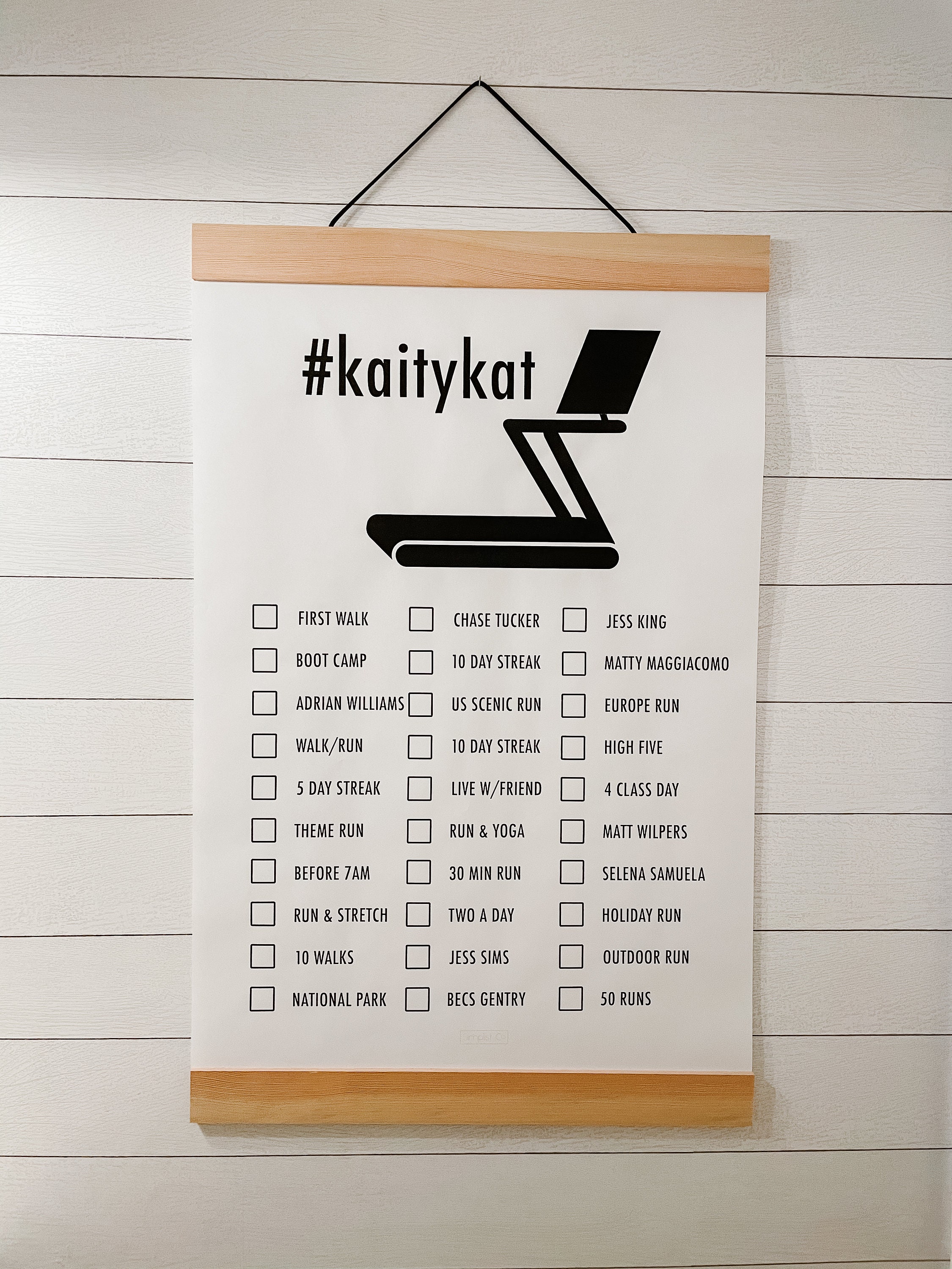 Customized Treadmill Poster Bucket List - Etsy