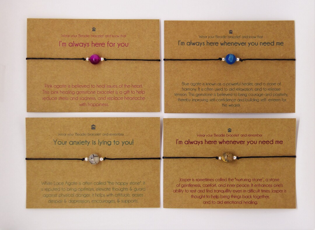 Support Bracelet Gift. Mental Health Awareness Tough Times Mindfulness ...