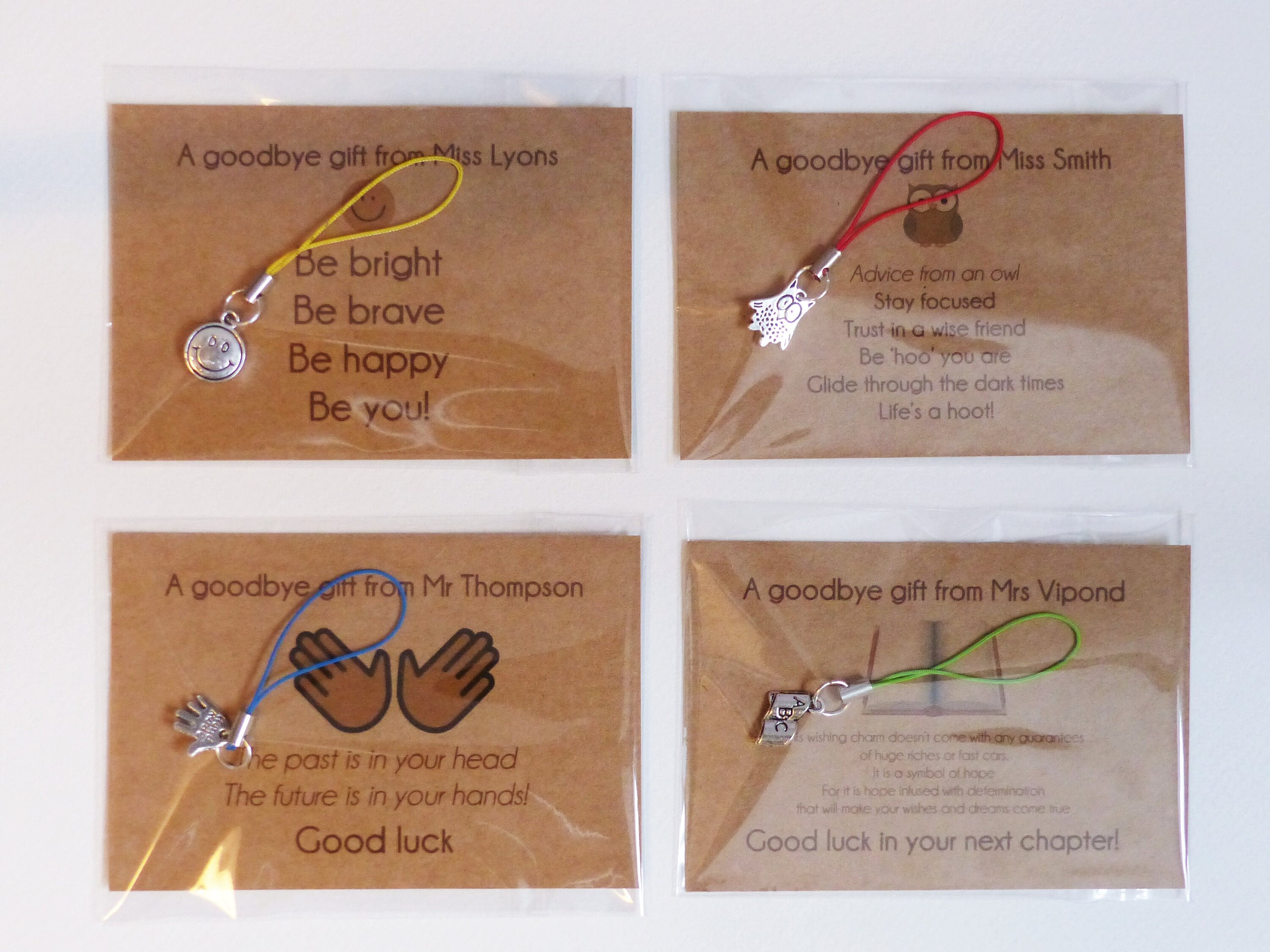 Personalised Gifts From Teacher to Students Pupils. Charm & - Etsy UK