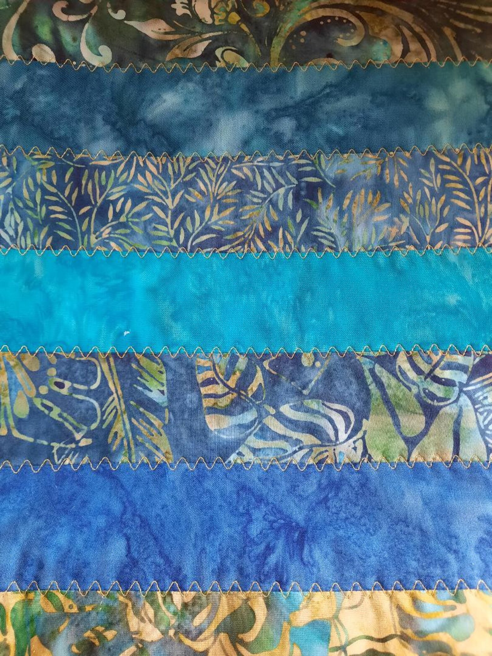 Blue Strip Batik - Etsy