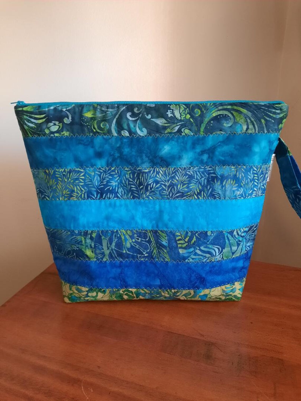 Blue Strip Batik - Etsy